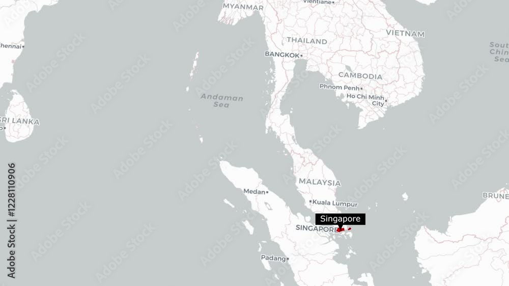 High-resolution political map of Sikkim featuring country borders ...