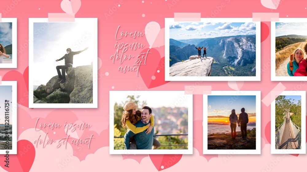 Romantic Valentine Picture Slideshow Stock Template | Adobe Stock