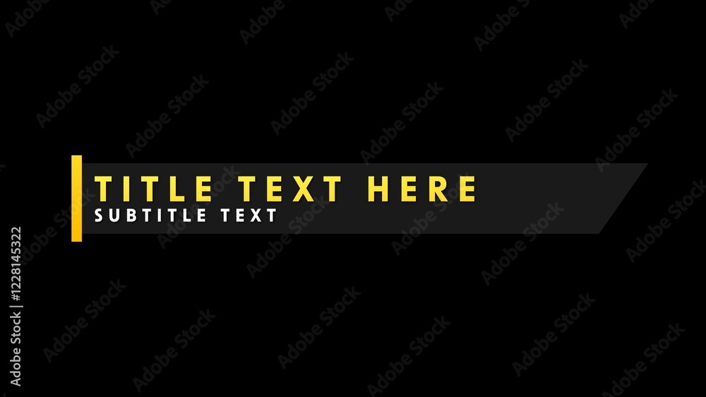 Modern Clean Two Text Lines Lower Third plantilla de Stock | Adobe Stock