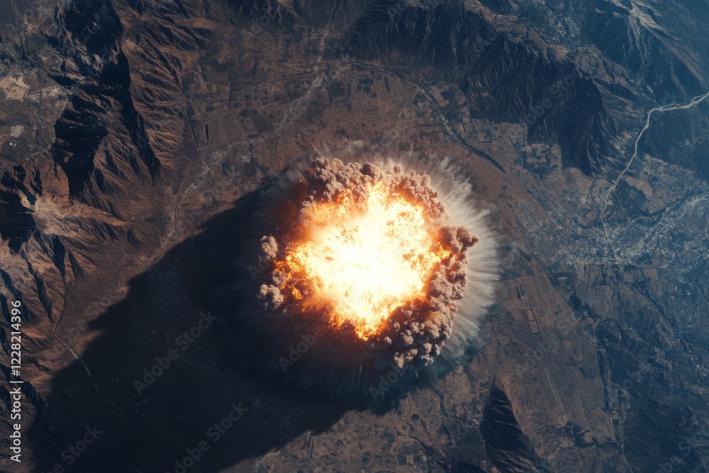 Fotografía The satellite captures a nuclear explosion, revealing a ...