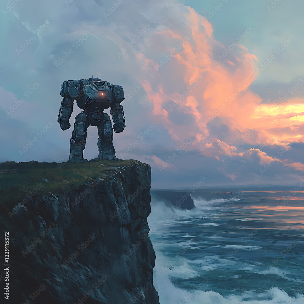 Photo & Art Print heroic Juggernaut Titan standing proudly on a ...