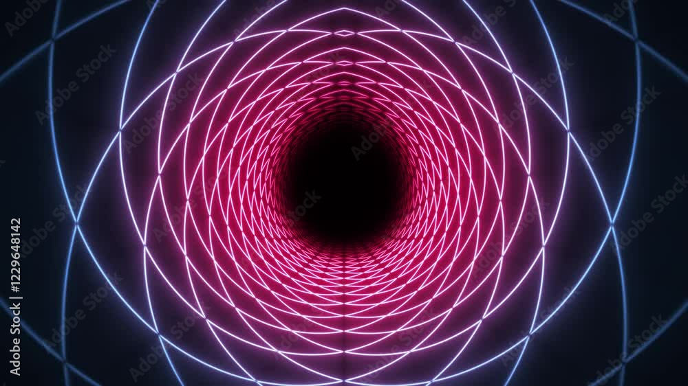 VJ Loop Of 3D 80s Synthwave Neon Retro Background Loop/ Animation of an abstract 80s synthwave ...