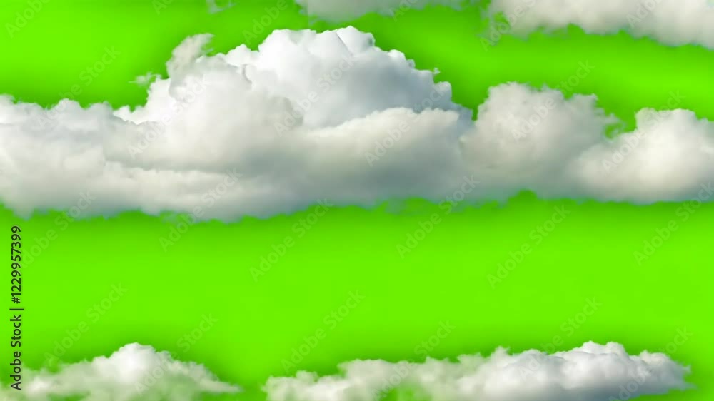 Cloud Green Screen Background. Flying Clouds Graphic Effects. Clouds ...