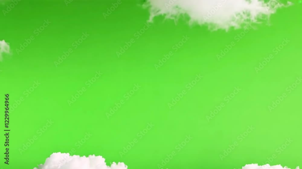 Cloud Green Screen Background. Flying Clouds Graphic Effects. Clouds ...