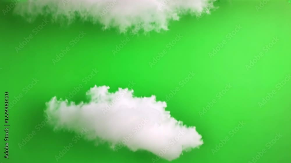 Cloud Green Screen Background. Flying Clouds Graphic Effects. Clouds ...