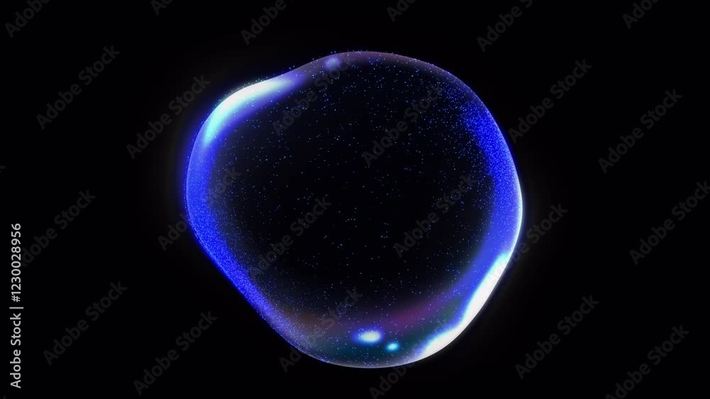 Blue liquid sphere on transparent background. Blue orb alpha channel ...