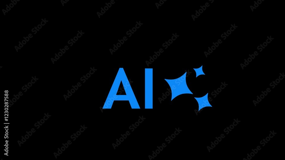 Generate AI Icon Animation neon . Click to generate text and image ...
