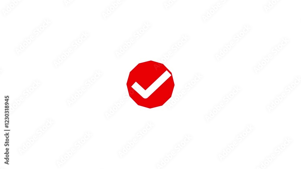 Check mark animation on white background.motion graphics of a check marks symbols. Stock 비디오 ...