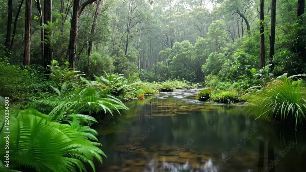 Exploring the lush greenery of endemic Australian plants along a ...