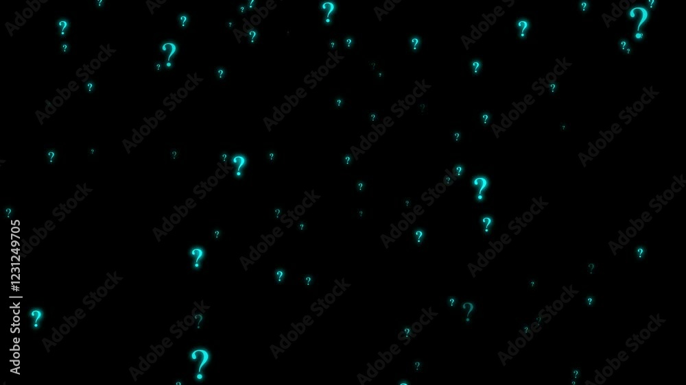 Flying Through Multiple Color Question Mark Question Marks Moving ...