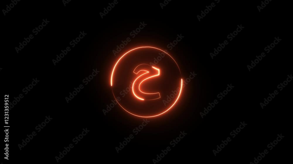 Animated Arabic alphabet "ha" Fire Arabic letter animation.Burning ...