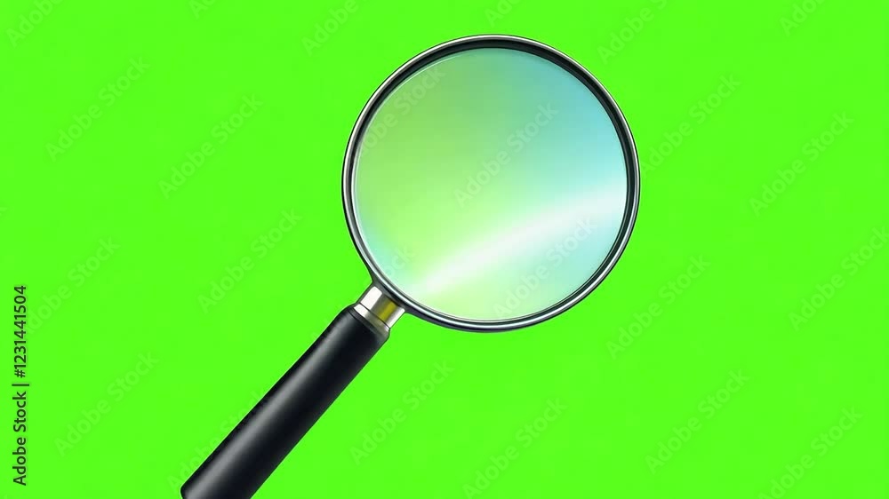 magnifying glass animation with green screen background for search ...