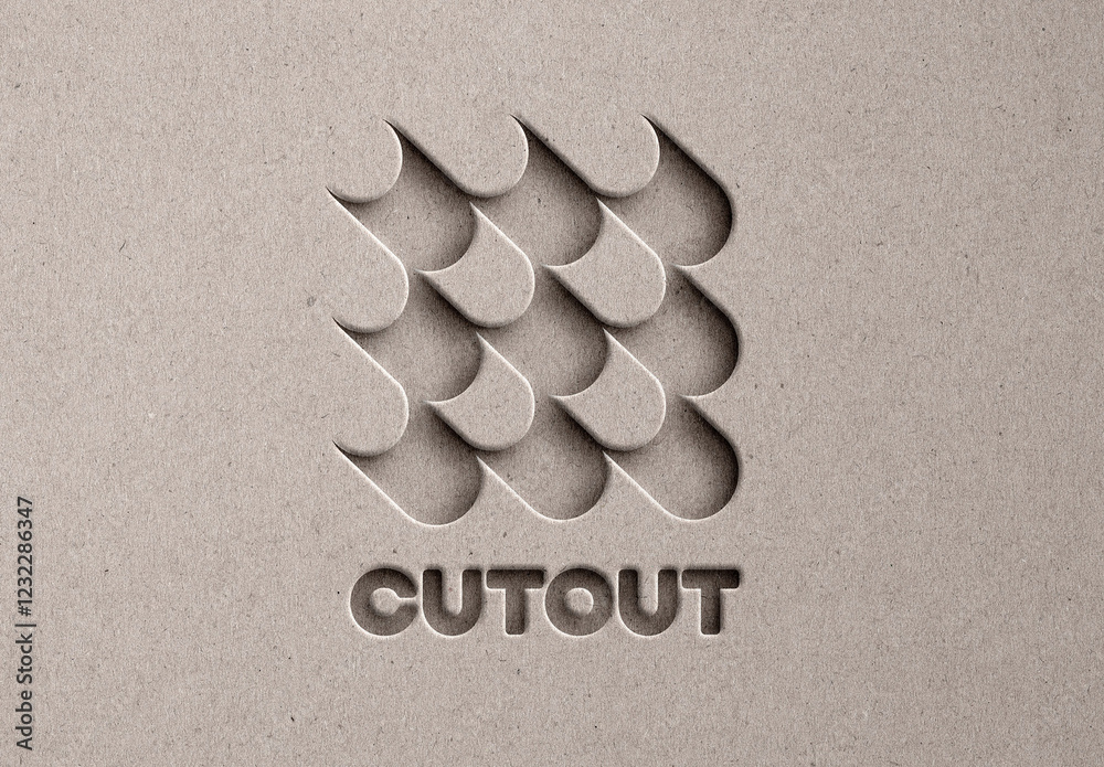 Paper Cut Out Logo & Text Effect Mockup Stock Template | Adobe Stock