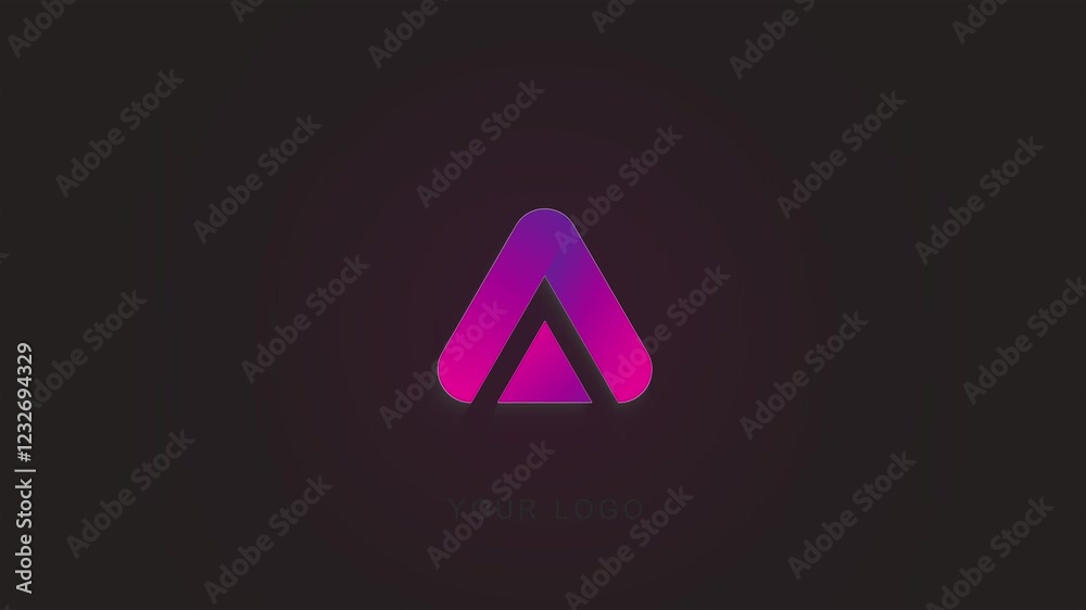 creative 3d new trendy eye-catching hyper clean logo intro animation. a ...