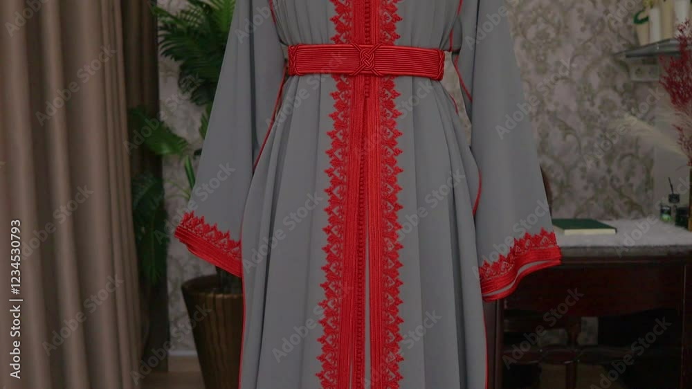 Moroccan Caftan: A Timeless Symbol of Elegance and Heritage สต็อกวิดีโอ ...