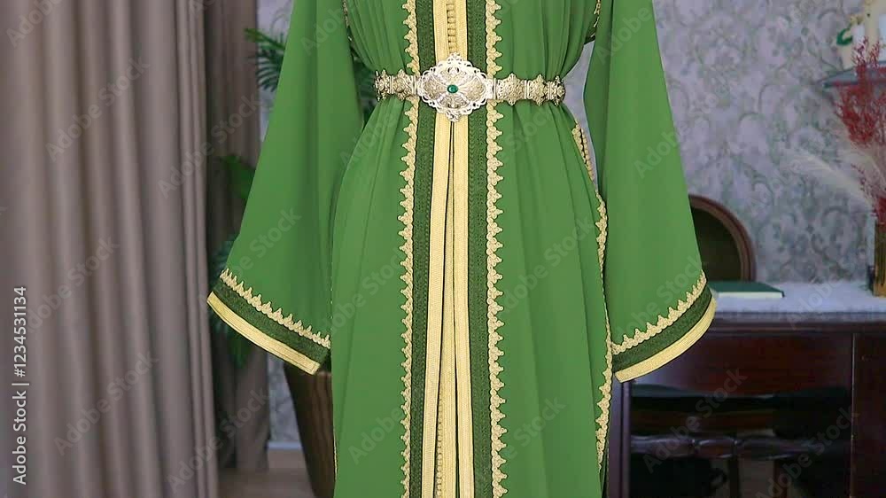 Moroccan Caftan: A Timeless Symbol of Elegance and Heritage 素材庫影片 ...