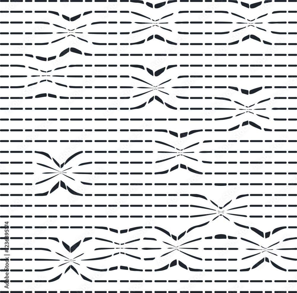 Poster Horizontal short sections of different lengths create a texture ...