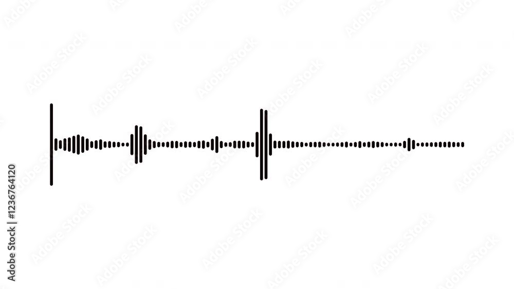 Sound Wave Animated. Audio Waveform Spectrum Animation. Audio ...