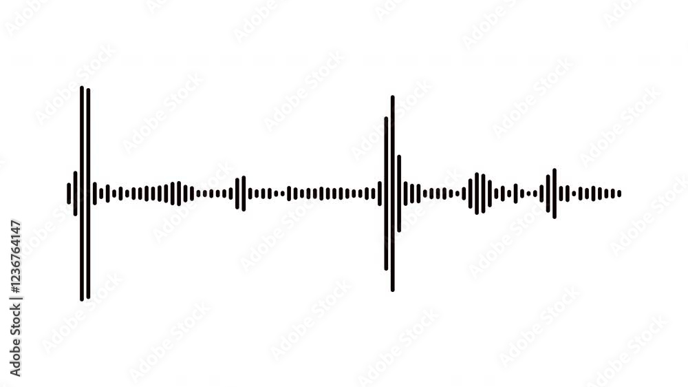 Sound Wave Animated. Audio Waveform Spectrum Animation. Audio ...