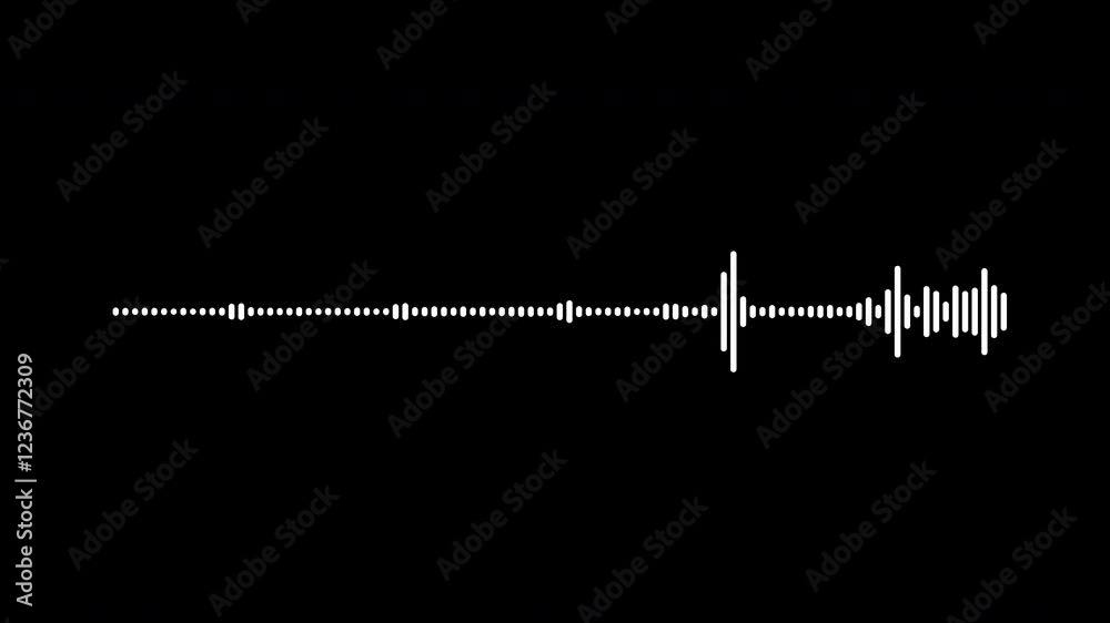 Sound Wave Animated. Audio Waveform Spectrum Animation. Audio ...