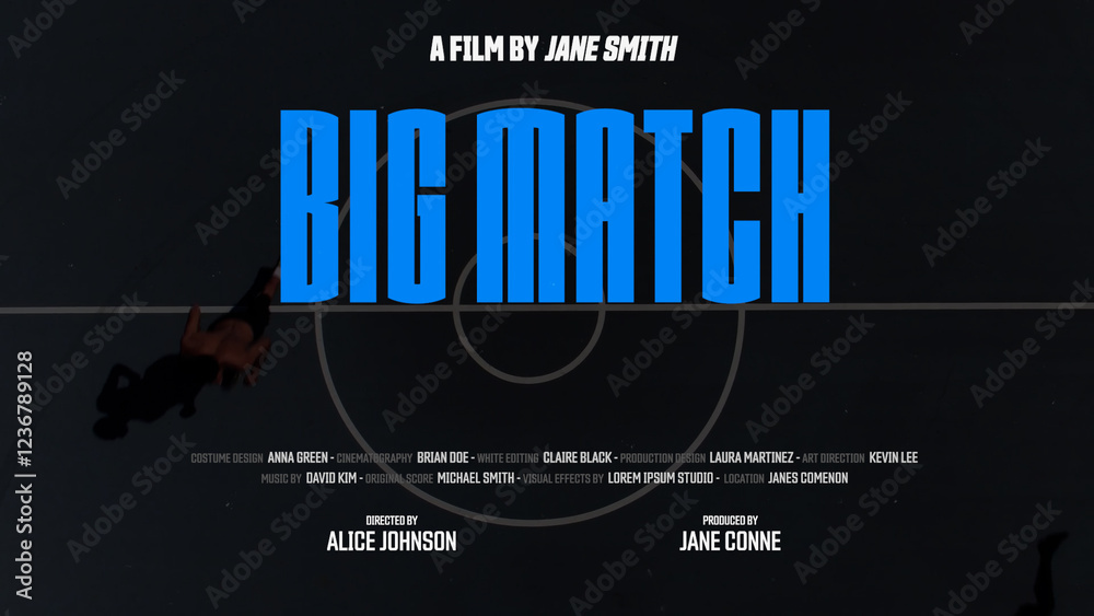 Cinematic Film Title Card, Movie Poster Typography Overlay 118 , ( Wide ...