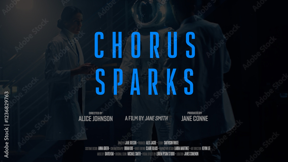 Cinematic Film Title Card, Movie Poster Typography Overlay 1227 ...