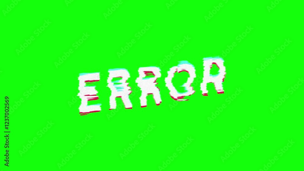 ERROR text with technology glitch effect on transparent background ...