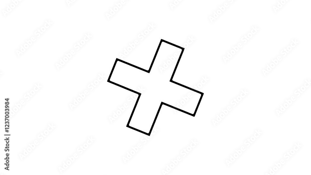 Ban sign forbidden, prohibited cross animation. Cartoon cross animation ...