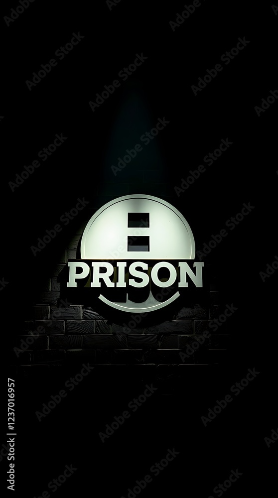 Photo & Art Print Bold logo captures the concept of imprisonment and ...