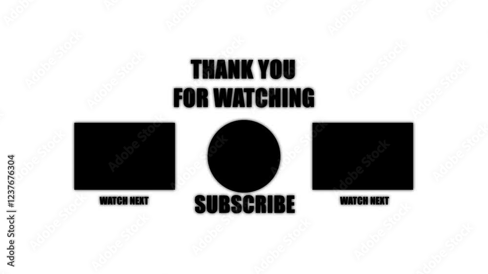 End screen theme. Simple animated end screen. thanks for watching ...