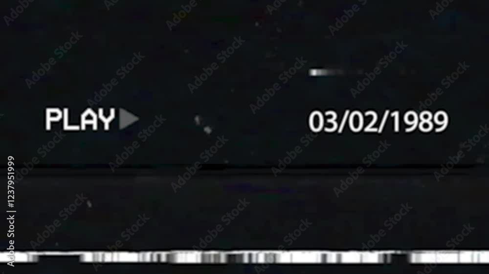 VHS Effect Overlay on a transparent background, VHS Moving Horizontal ...