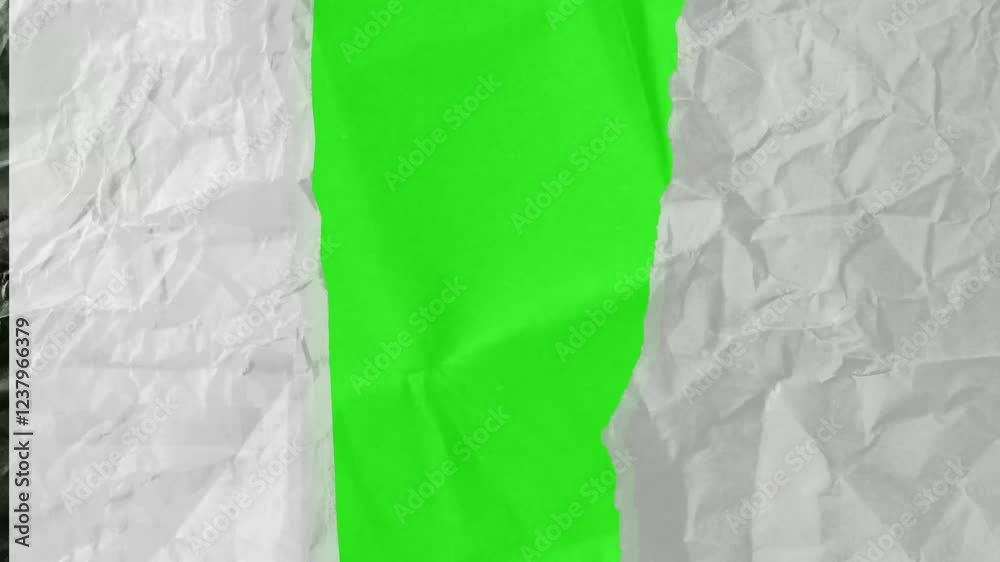 Paper transition animation pack is on a green background. Torn paper ...