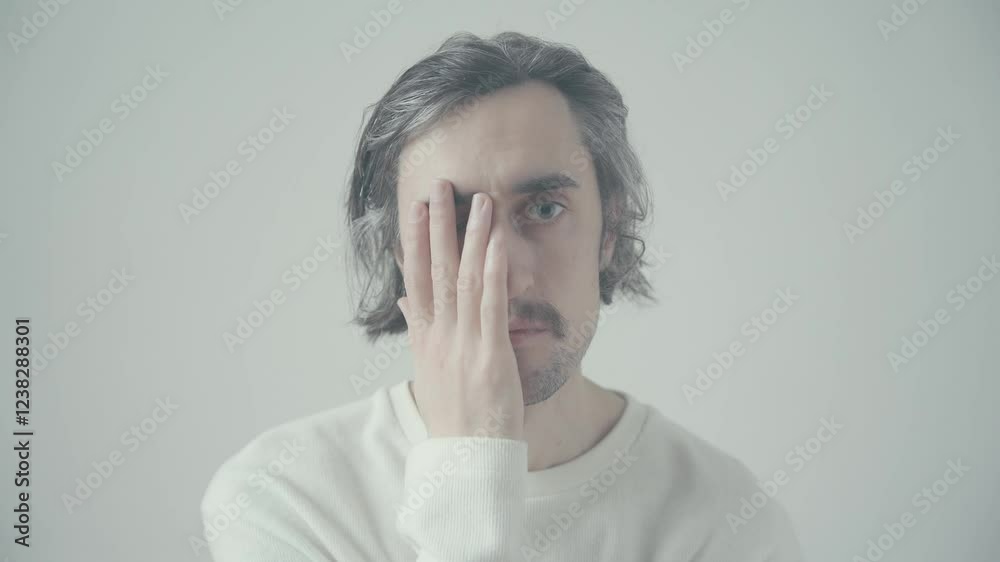 Facepalm hand face Youthful Slav Man Facepalm Kind light-haired ...