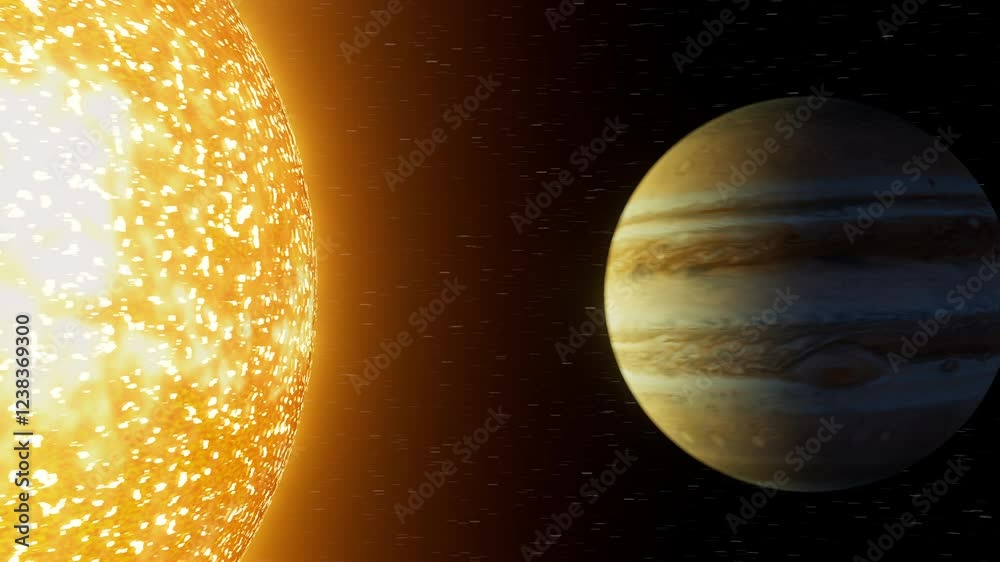 Animation of the solar system, the movement of planets around the sun ...