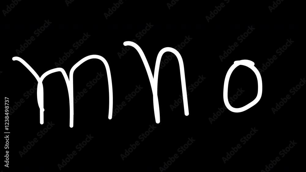 Small Alphabet Latter Hand Drawn Animation Scribble Animated On Alpha ...