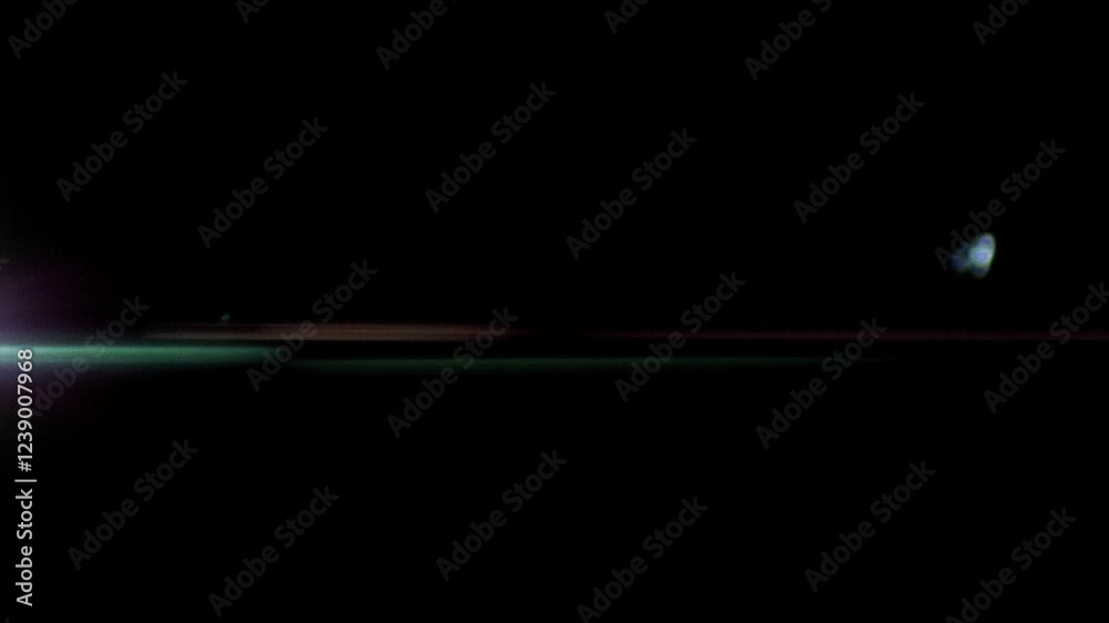 Light and optical flare animation effect on png black background. Stock ...