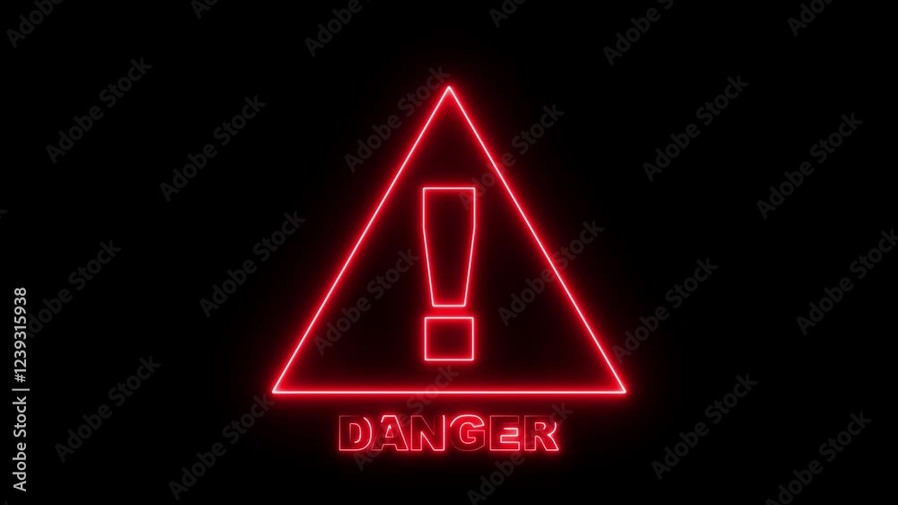 warning sign logo icon animated with warning sign exclamation mark ...