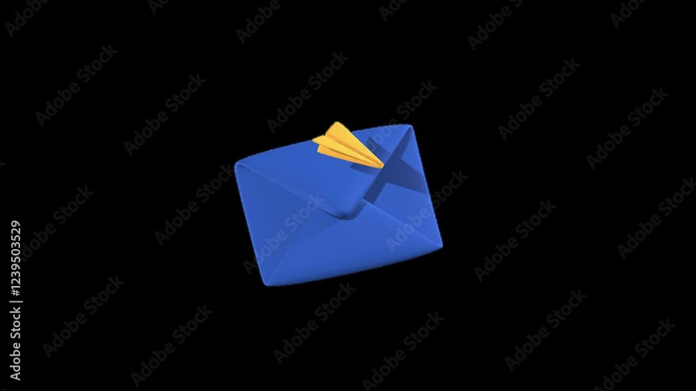 Sending Mail Animated 3D Icon with transparent background (HD) สต็อก ...