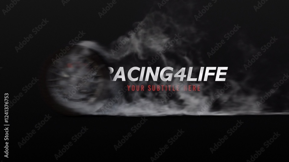 Racing Wheels Smoking Tires Burnout Title Intro Stock Template | Adobe ...