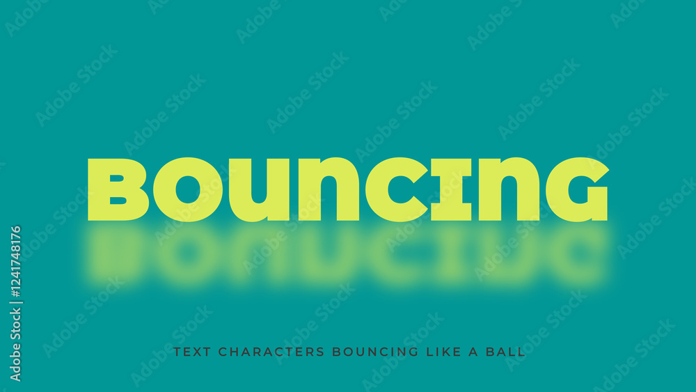 Text Characters Bouncing Like a Ball Stock Template | Adobe Stock