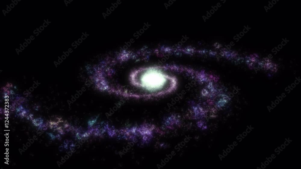 3D Spiral Galaxy Animation on Transparent Background. The Milky Way ...