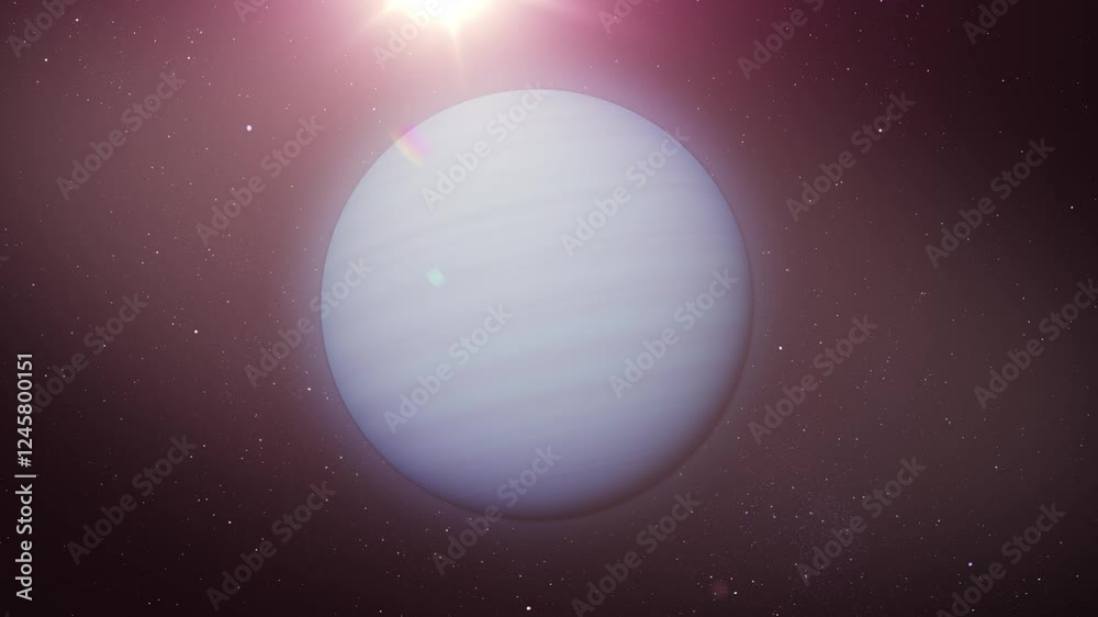 Uranus illuminated by cosmic light. A serene depiction of Uranus, the ...