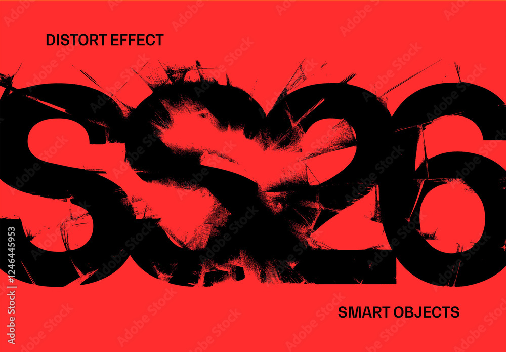 Distortion Machine Photoshop Effect Stock Template | Adobe Stock
