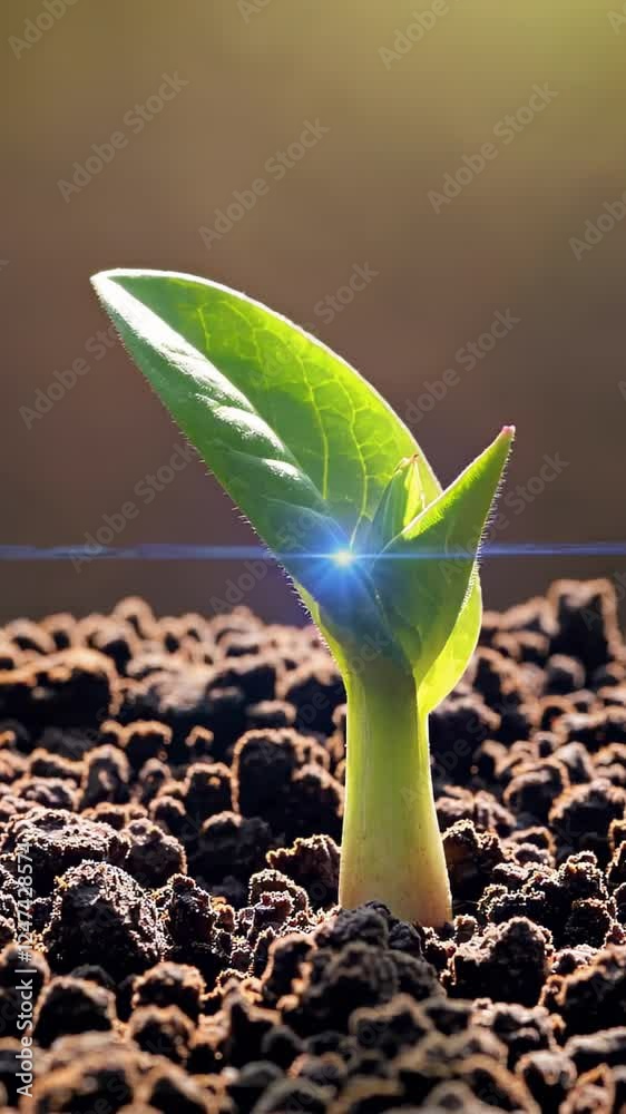 Plant growing from seed to fully blooming flower, showcasing natural ...