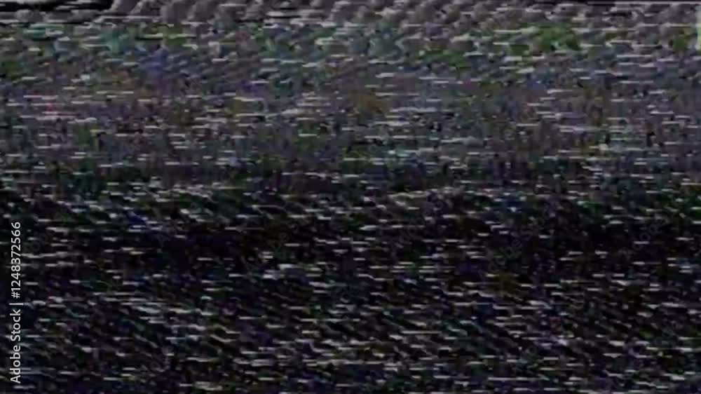Old TV static effect with glitch patterns, distorted pixels, analog ...