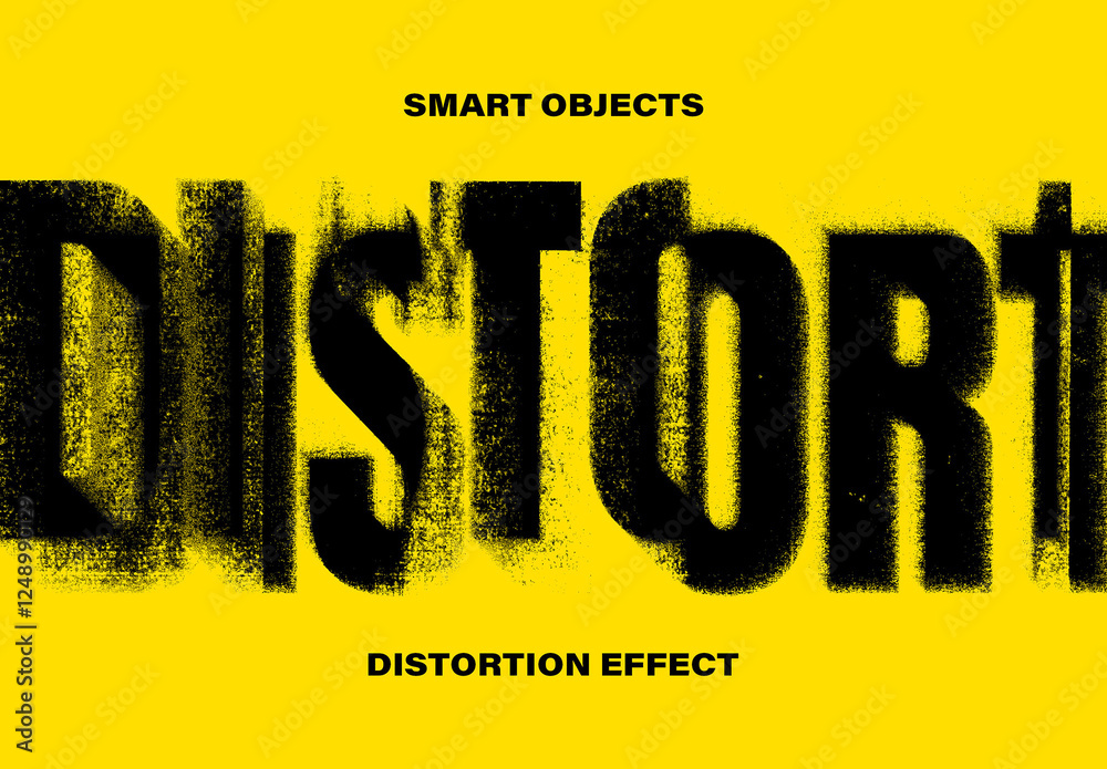 Distortion Machine Photoshop Effect Mockup Stock Template | Adobe Stock
