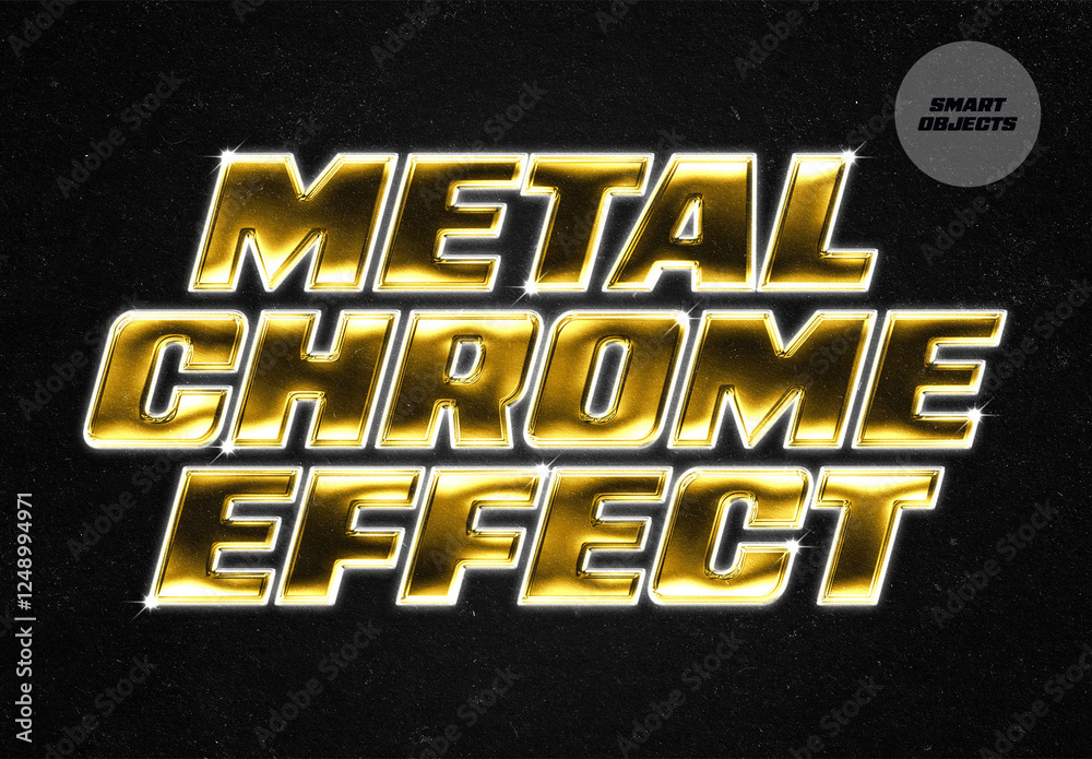 Shining Chrome Text & Logo Effect Mockup Stock Template | Adobe Stock