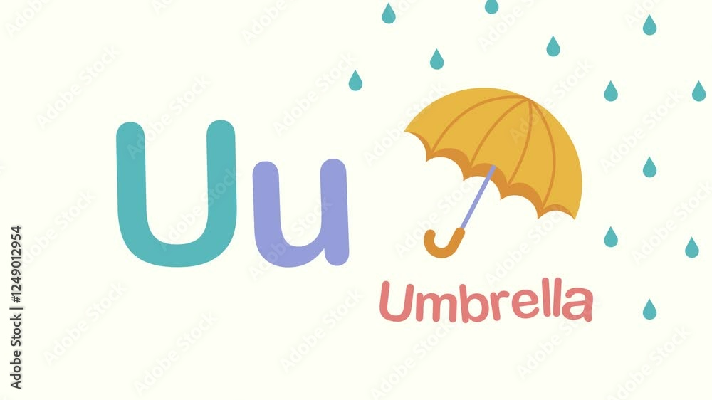 Fun ABC animated learning alphabet U for kids. Engaging nursery rhymes ...