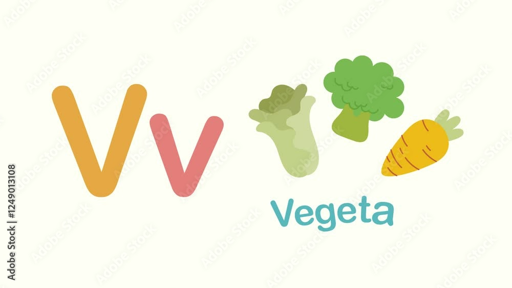 Fun ABC animated learning alphabet V for kids. Engaging nursery rhymes ...