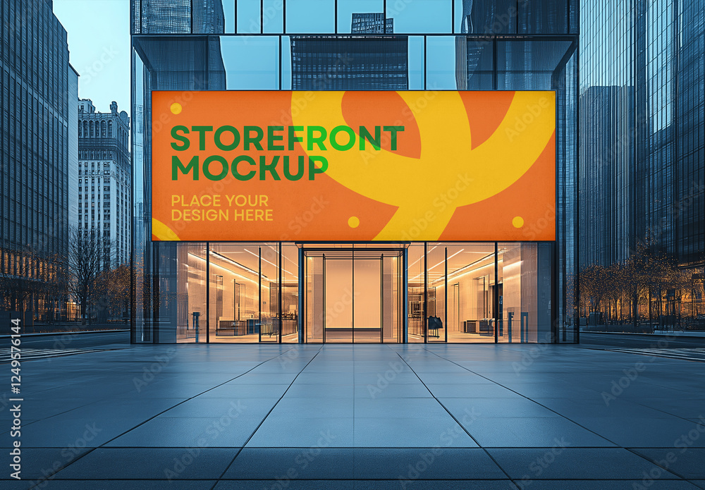 Modern Storefront Banner & Billboard Mockup – High-Quality Outdoor ...